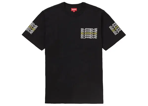 Supreme Stack Logo Tee Shirt - Black