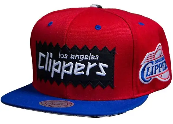 Mitchell & Ness Los Angeles Clippers Sta3 Wool Snapback Cap - Red/royal