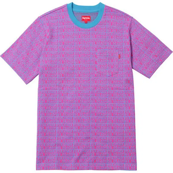 Supreme Rather Be Dead Short Sleeve Jacquard Top - Blue