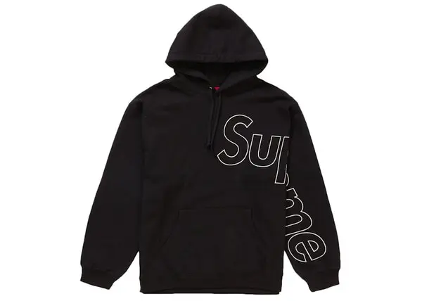 Supreme Reflective Hooded Sweatshirt - Black
