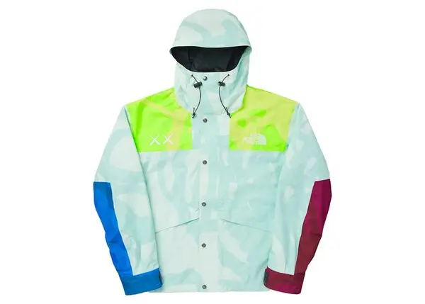 KAWS X The North Face Retro 1986 Mountain Jacket - Ice Blue 86 Print