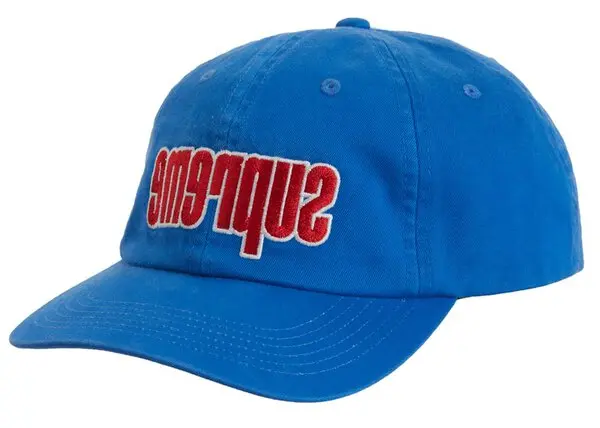 Supreme Reverse Logo 6-panel Cap - Royal