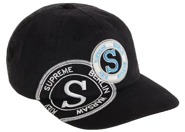 Supreme Stamp 6-panel Cap - Black