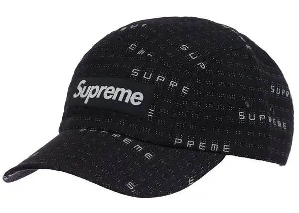 Supreme Stitch Jacquard Camp Cap - Black