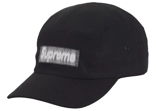 Supreme Reversed Label Camp Cap - Black