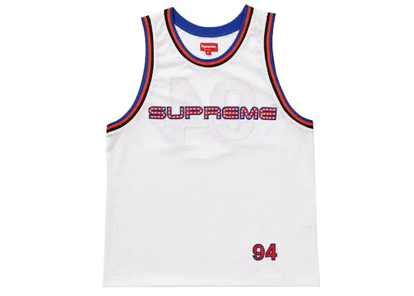 Supreme Rhinestone Basketball Jersey - White