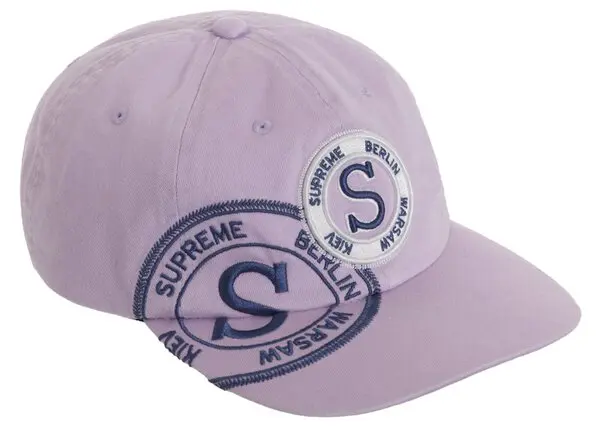 Supreme Stamp 6-panel Cap - Light Purple