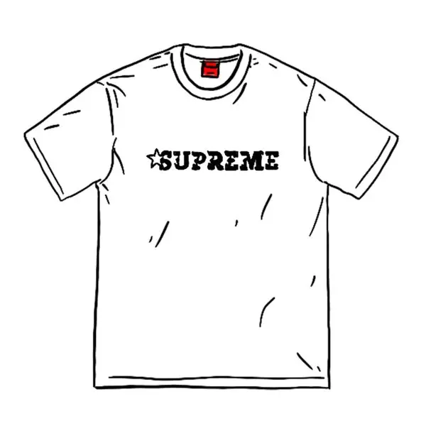 Supreme Star Logo Short Sleeve Top - White