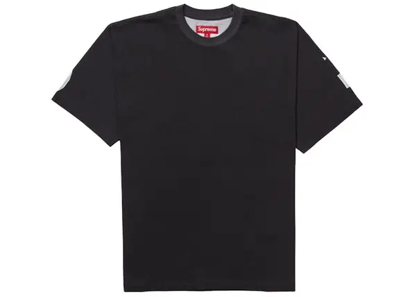 Supreme Split Short Sleeve Top - Black