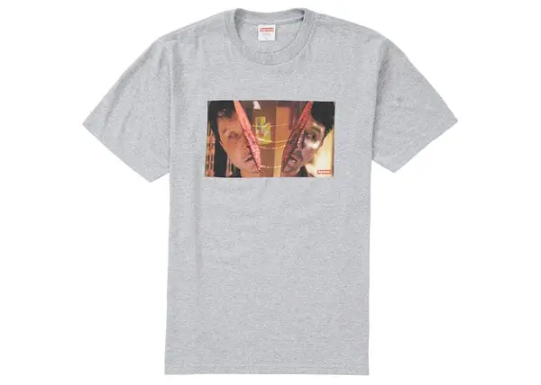 Supreme Split Tee Shirt - Heather Grey