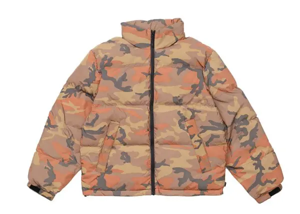Supreme Reflective Camo Down Jacket - Orange Camo