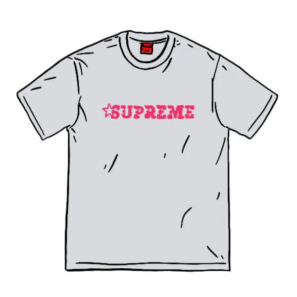 Supreme Star Logo Short Sleeve Top - Heather Grey