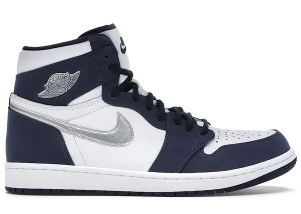 JORDAN 1 Retro High Co.jp Midnight Navy - White/metallic Silver/midnight Navy Blue