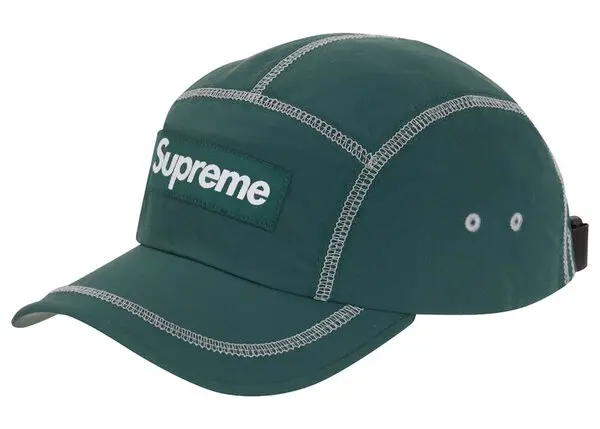 Supreme Reflective Stitch Camp Cap - Dark Green