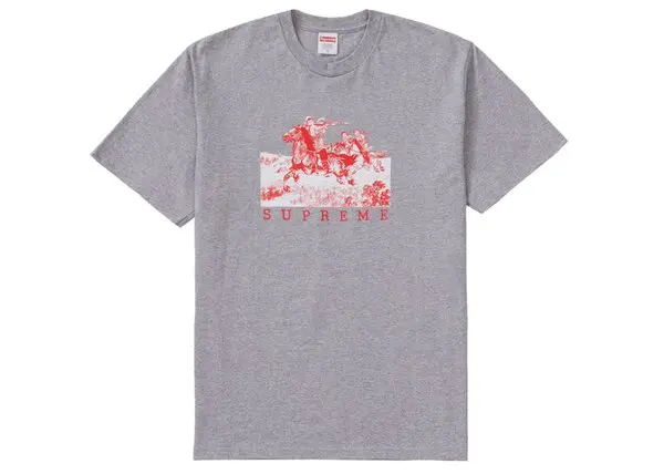 Supreme Riders Tee Shirt - Heather Grey