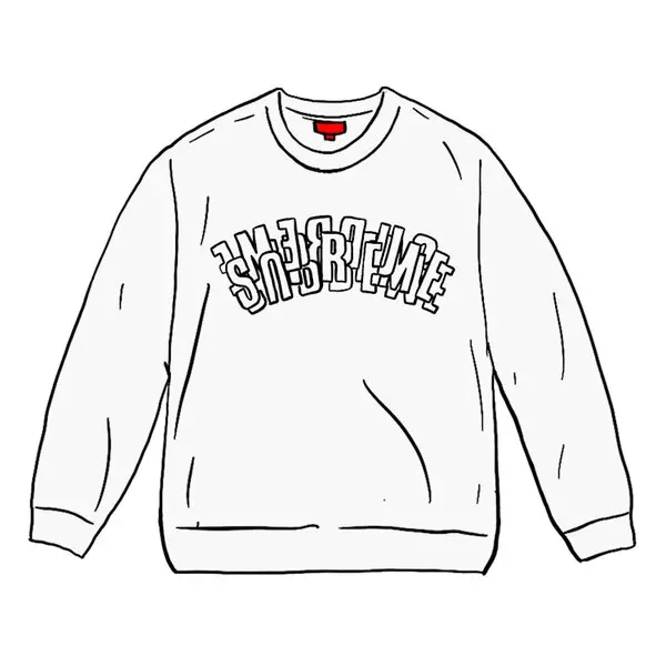 Supreme Stacked Crewneck Sweatshirt - White