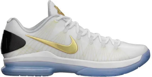 Nike Kd 5 Elite+ Sneakers - White/metallic Gold/black