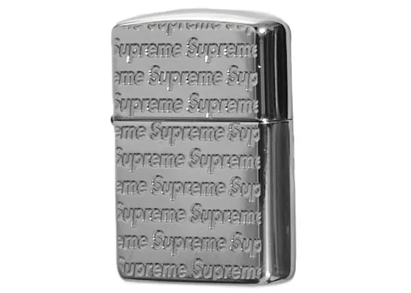 Supreme Repeat Engraved Zippo - Silver