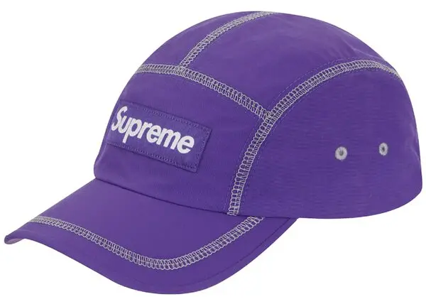 Supreme Reflective Stitch Camp Cap - Purple