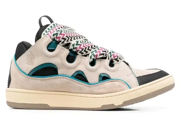 LANVIN Curb Sneakers - Sail/turquoise/purple