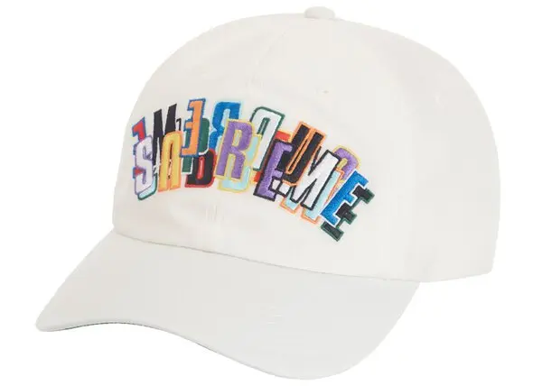 Supreme Stacked Cordura 6-panel Cap - White