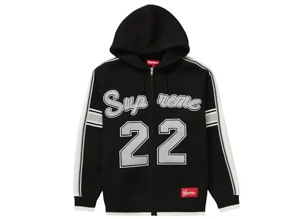 Supreme Sport Zip Up Hooded Sweater - Black