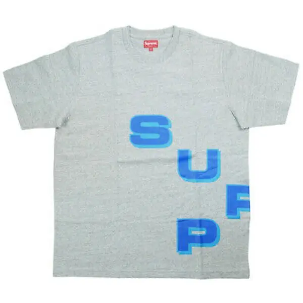 Supreme Stagger Tee Shirt - Heather Grey