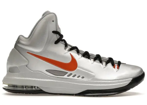 Nike Kd 5 Texas Sneakers - Metallic Silver/desert Orange/sport Grey