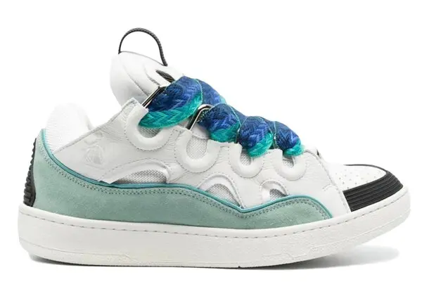 LANVIN Curb Sneaker - White/light Blue