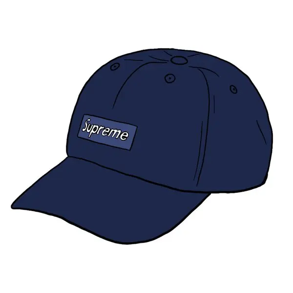 Supreme Ripple Corduroy Small Box 6-panel Cap - Navy Blue