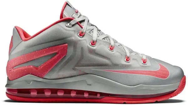 Nike Lebron 11 Low Sneakers - Light Base Grey/laser Crimson