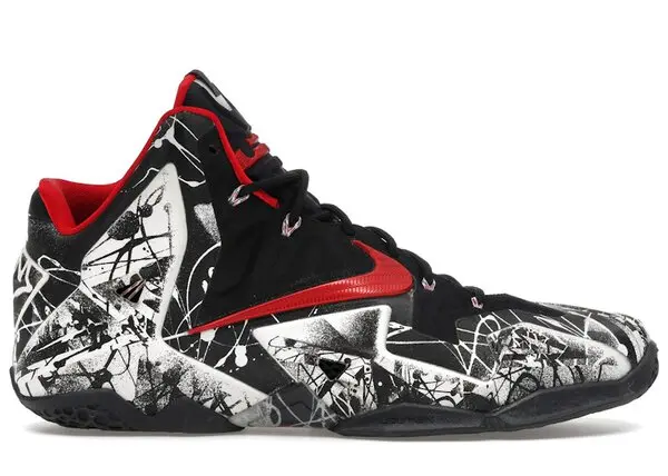 Nike Lebron Graffiti Sneakers - White/university Red/black