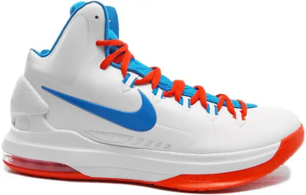 Nike Kd 5 Home Sneakers - White/photo Blue/team Orange