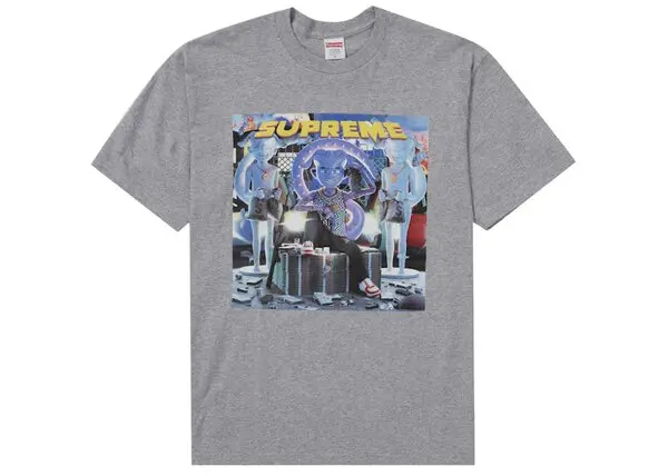 Supreme Richest Tee Shirt - Heather Grey