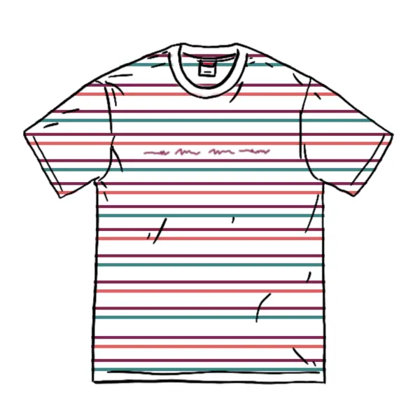 Supreme Stati Uniti Stripe Short Sleeve Top - White