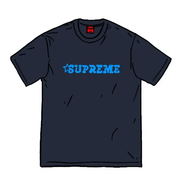 Supreme Star Logo Short Sleeve Top - Navy Blue