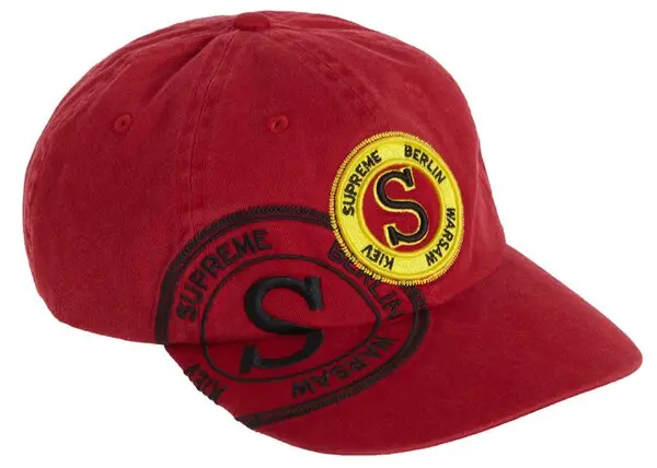 Supreme Stamp 6-panel Cap - Red