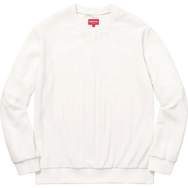 Supreme Ribbed Velour Crewneck Sweatshirt