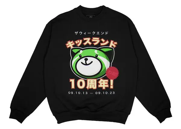 THE WEEKND Xo Kiss Land Crewneck Sweatshirt - Black