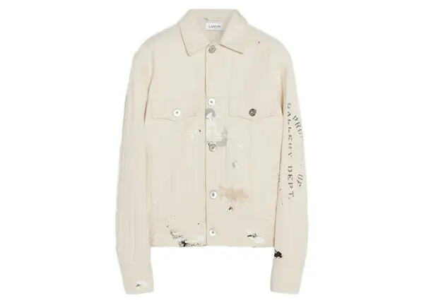 LANVIN X Gallery Dept. Denim Jacket With Paint Marks