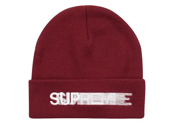 Supreme Motion Logo Beanie - Burgundy