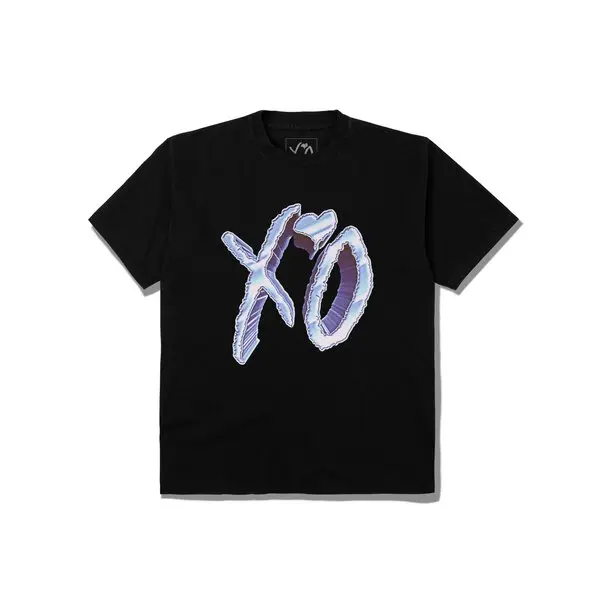 THE WEEKND Dawn Fm Chrome Xo Logo T-shirt - Black