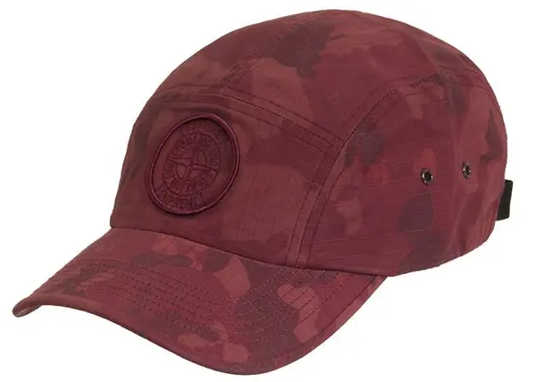 Supreme Stone Island Reactive Ice Camo Ripstop Camp Cap - Red