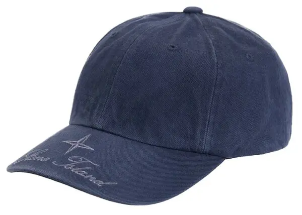 Supreme Stone Island Denim 6-panel Cap - Navy Blue