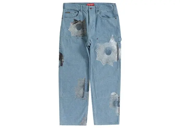 Supreme Nate Lowman Double Knee Painter Pant - Denim | Editorialist