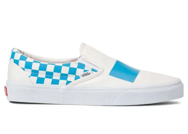 VANS Classic Slip-on Moca Sneakers - Logo/cyan