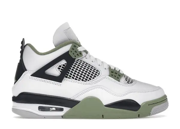 JORDAN 4 Retro Sneakers - Medium Olive/white/black
