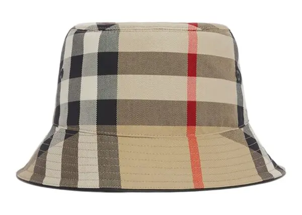 Burberry Check Cotton Bucket Hat - Archive Beige