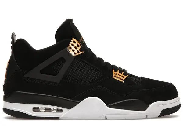JORDAN 4 Retro Royalty - Black/metallic Gold/white