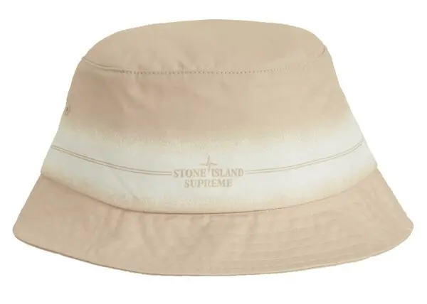 Supreme Stone Island Stripe Crusher Bucket Hat - Tan